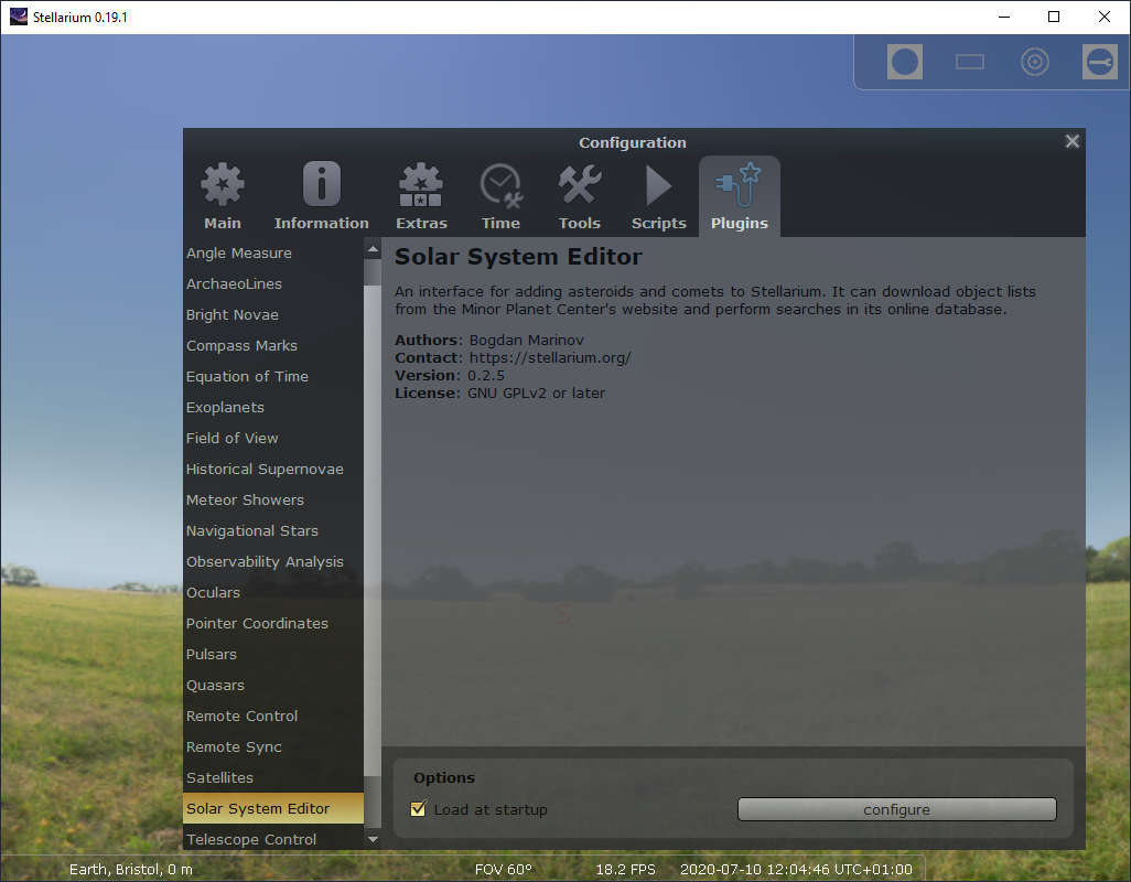 Adding Comets to Stellarium
